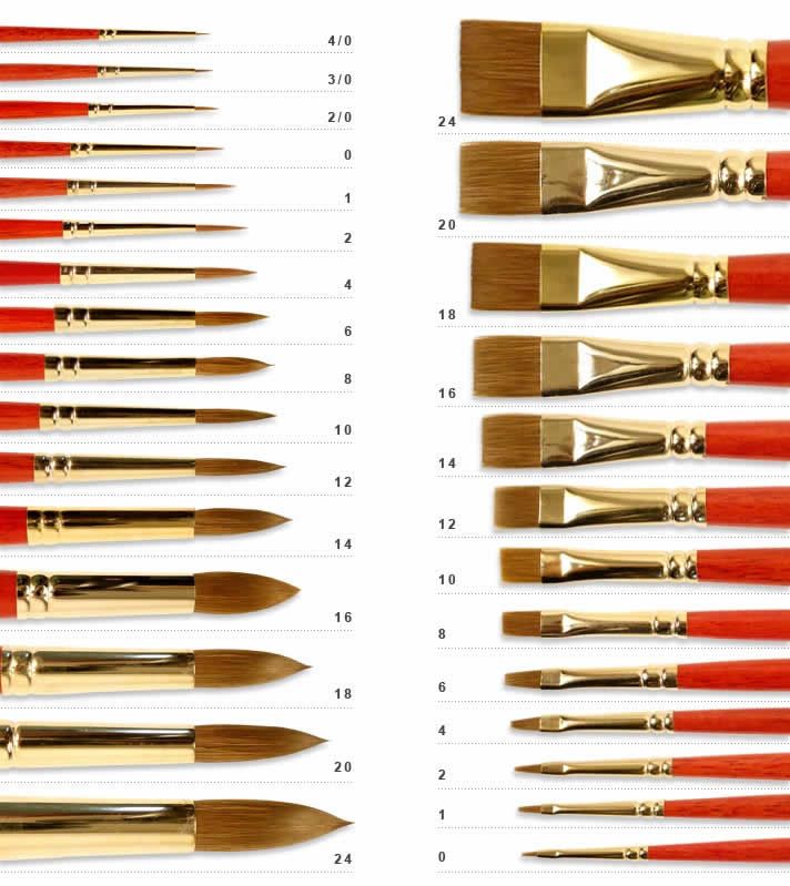 Brush size Chart SprATX